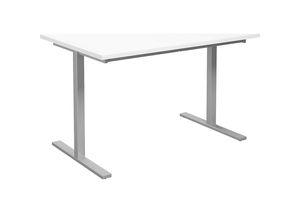 4061753263421 - Mehrzwecktisch DUO-T gerade Platte HxT 740 x 800 mm Breite 1200 mm weiß silber kaiserkraft