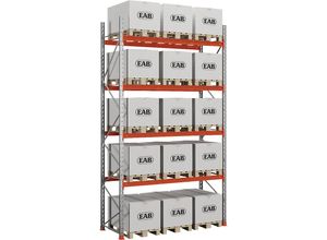 4061753270566 - Palettenregal verzinkt orange HxBxT 5000 x 2930 x 1100 mm Fachlast 3000 kg Grundregal kaiserkraft