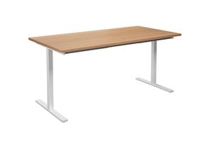 4061753263681 - Mehrzwecktisch DUO-T gerade Platte HxT 740 x 800 mm Breite 1600 mm Buche weiß kaiserkraft