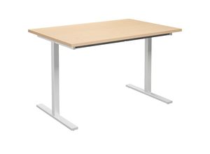 4061753263292 - Mehrzwecktisch DUO-T gerade Platte HxT 740 x 800 mm Breite 1200 mm Birke weiß kaiserkraft