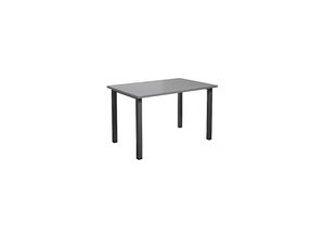 4061753264114 - Mehrzwecktisch DUO-U gerade Platte Tiefe 800 mm Breite 1200 mm lichtgrau schwarz kaiserkraft