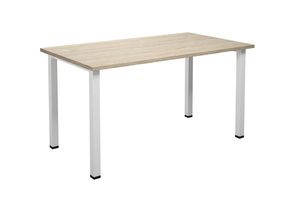 4061753264251 - Mehrzwecktisch DUO-U gerade Platte Tiefe 800 mm Breite 1400 mm Eiche Eiche kaiserkraft