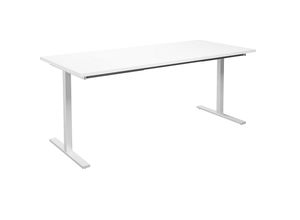 4061753263988 - Mehrzwecktisch DUO-T gerade Platte HxT 740 x 800 mm Breite 1800 mm weiß weiß kaiserkraft