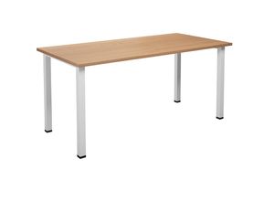 4061753264404 - Mehrzwecktisch DUO-U gerade Platte Tiefe 800 mm Breite 1600 mm Buche weiß kaiserkraft
