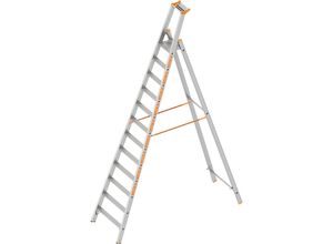 4035209337912 - Stufen-Stehleiter einseitig begehbar 12 Stufen inkl Plattform Layher