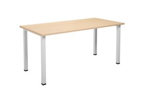 4061753264374 - Mehrzwecktisch DUO-U gerade Platte Tiefe 800 mm Breite 1600 mm Birke weiß kaiserkraft