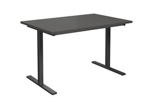 4061753263360 - Mehrzwecktisch DUO-T gerade Platte HxT 740 x 800 mm Breite 1200 mm dunkelgrau schwarz kaiserkraft