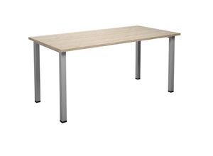 4061753264411 - Mehrzwecktisch DUO-U gerade Platte Tiefe 800 mm Breite 1600 mm Eiche silber kaiserkraft