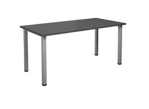 4061753264442 - Mehrzwecktisch DUO-U gerade Platte Tiefe 800 mm Breite 1600 mm dunkelgrau silber kaiserkraft