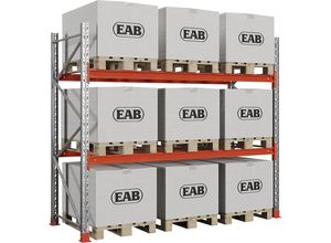 4061753270368 - Palettenregal verzinkt orange HxBxT 2500 x 2930 x 1100 mm Fachlast 3000 kg Grundregal kaiserkraft
