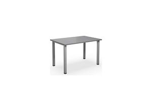 4061753264091 - Mehrzwecktisch DUO-U gerade Platte Tiefe 800 mm Breite 1200 mm lichtgrau silber kaiserkraft