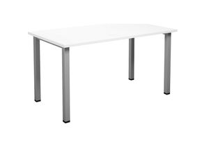 4061753264329 - Mehrzwecktisch DUO-U gerade Platte Tiefe 800 mm Breite 1400 mm weiß silber kaiserkraft