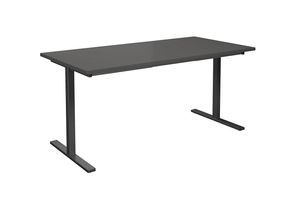 4061753263742 - Mehrzwecktisch DUO-T gerade Platte HxT 740 x 800 mm Breite 1600 mm dunkelgrau schwarz kaiserkraft