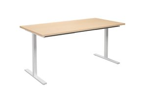 4061753263650 - Mehrzwecktisch DUO-T gerade Platte HxT 740 x 800 mm Breite 1600 mm Birke weiß kaiserkraft