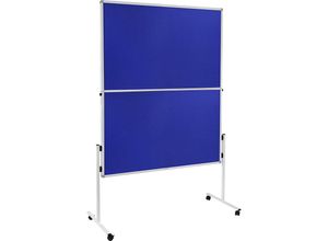 8713797090865 - Moderationstafel ECONOMY 7-209400 120x150cm Filz (beidseitig) Rollen pinnbar klappbar blau + blau 8713797090865 Legamaster
