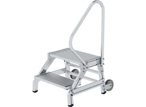 4061753014580 - eurokraft pro Schwerlast-Montagetritt MOBIL Tragfähigkeit 300 kg 2 Stufen