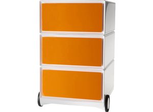 3660141921144 - Rollcontainer EasyBox EBGHX305 Kunststoff orange weiß 3 normale Schubladen 3660141921144 PAPERFLOW