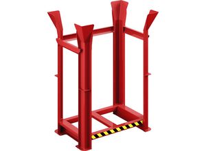 4251305431815 - R+R Industrietechnik RR Industrietechnik Paletten Richtgestell RRG-10 BxTxH 1340x940x1930 mm RAL 3000 Feuerrot