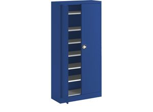 4061753008893 - eurokraft pro Flügeltürschrank aus Stahlblech HxBxT 1950 x 950 x 400 mm 6 Fachböden enzianblau RAL 5010