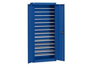 4061753279767 - eurokraft pro Materialschrank aus Stahlblech Höhe 1575 mm enzianblau RAL 5010 14 Böden