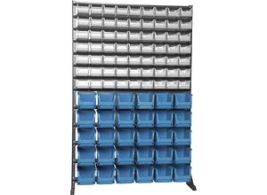 4061753286086 - Kleinteile-Lagerregal ECO mit Sichtlagerkästen HxT 1580 x 235 mm kaiserkraft