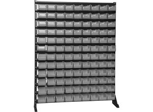 4061753286055 - Kleinteile-Lagerregal ECO mit Sichtlagerkästen HxT 1320 x 200 mm kaiserkraft