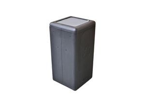 8713631196302 - Brickbin Papierkorb Recyceltes HDPE 65 L 35 (B) x 35 (T) x 70 (H) cm Schwarz