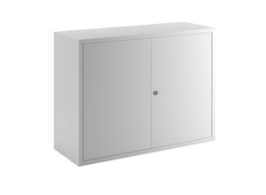 4055479002129 - Hängeschrank Höhe 600 mm mit Vollblechtür en Breite 800 mm gelochte Rückwand grau Pavoy