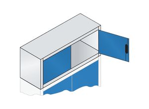 4062084806325 - ACURADO Aufsatzschrank mit Flügeltüren HxBxT 500 x 1200 x 400 mm lichtgrau   lichtblau C+P