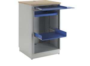 4040376051905 - Computer-Arbeitsplatz HxBxT 1100 x 720 x 660 mm lichtgrau   enzianblau RAU