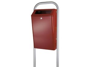 8713631010868 - Abfallsammler mit Metall-Inneneimer Volumen 50 l BxHxT 305 x 725 x 400 mm bordeaux kaiserkraft