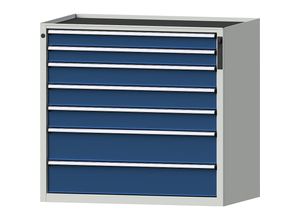 4014641805791 - Schubladenschrank NFC-Schloss 7 Schubladen HxBxT 980 x 1060 x 675 mm blau