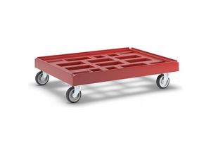 4260316443663 - Transportroller LxB 814 x 612 mm aus HDPE feuerrot kaiserkraft
