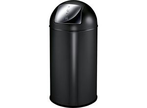 8713631012701 - EKO Push Mülleimer Stahl Volumen 40 l HxØ 740 x 350 mm schwarz matt