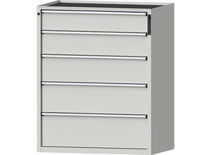 4014641817510 - Schubladenschrank NFC-Schloss 5 Schubladen HxBxT 1280 x 1060 x 675 mm grau
