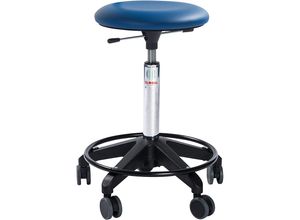 5710320056001 - Arbeitshocker höhenverstellbar mit Rollen blau Höhe 580 - 770 mm kaiserkraft