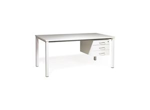 5905745100983 - Unterschrank für Desk Duo BxT 428 x 600 mm weiß gebürstet kaiserkraft