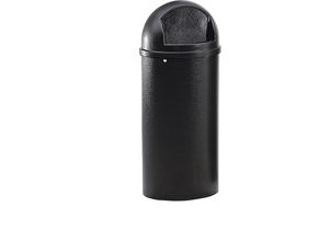 0086876156898 - Abfallbehälter (PE) feuerhemmend Volumen 80 l HxØ 1070 x 455 mm schwarz Rubbermaid
