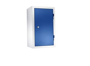 4061753004536 - eurokraft basic Werkstatt-Hängeschrank HxBxT 600 x 350 x 320 mm Vollblechtüren enzianblau RAL 5010