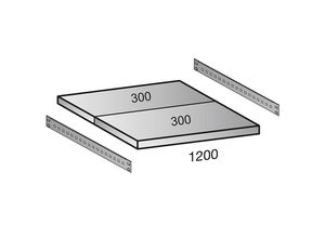 4260035212267 - Fachboden für Industriesteckregal Bodenbreite 1200 mm Tiefe 600 mm kaiserkraft
