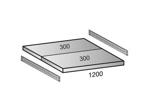 4260035210935 - Zusatzboden für Archiv-Steckregal Tiefe 600 mm Breite 1200 mm kaiserkraft