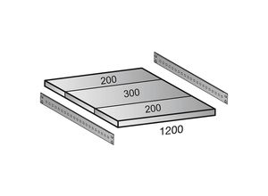 4260035212274 - Fachboden für Industriesteckregal Bodenbreite 1200 mm Tiefe 700 mm kaiserkraft