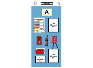 5025480059046 - Regal-Infoboard Einzelmarkierung Brandschutz HxB 2000 x 900 mm blau kaiserkraft