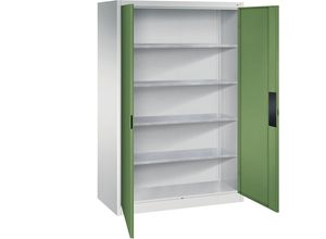 4067521591314 - Werkstatt-Schwerlastschrank Breite 1200 mm Tiefe 600 mm Tür resedagrün C+P