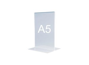 4013695047560 - Tischaufsteller gerade Polystyrol Format DIN A5 hoch VE 4 Stk magnetoplan