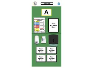 5025480058933 - Regal-Infoboard Einzelmarkierung Desinfektion HxB 2000 x 900 mm grün kaiserkraft