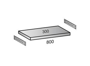 4260035211277 - Fachboden für Industriesteckregal Bodenbreite 800 mm Tiefe 300 mm kaiserkraft