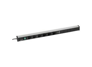 6416763090082 - Steckdosenleiste für Arbeitstische 6 Steckdosen Schalter 2 x USB Länge 836 mm Treston