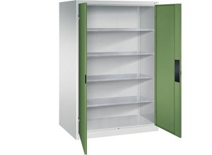 4064615195793 - Werkstatt-Schwerlastschrank Breite 1200 mm Tiefe 800 mm Tür resedagrün C+P