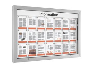 4260256792876 - Schaukasten Türöffnung 90° nach oben Übergröße Rückwand reinweiß kaiserkraft